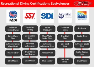 What is the best scuba diving certification ? Comparison chart